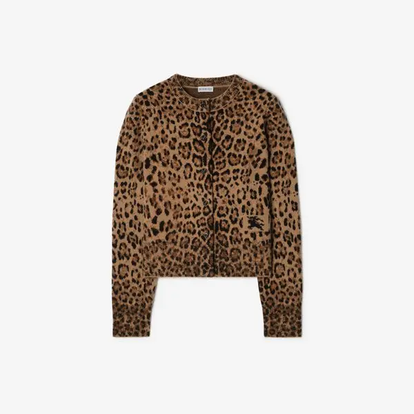 Burberry Jacquard Wool Cashmere Cardigan