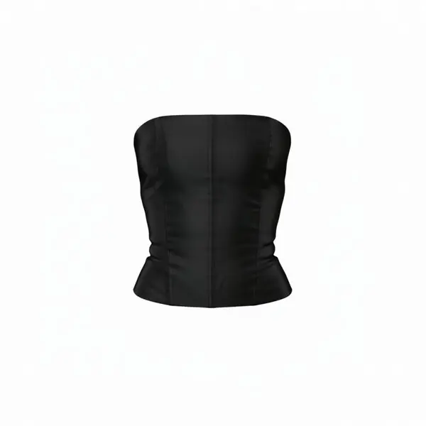 THE COOLGIRL NYC The Jane Corset In Silk Faille - Black