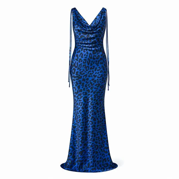 LOLAM Beatrice Dress Leopard - Blue