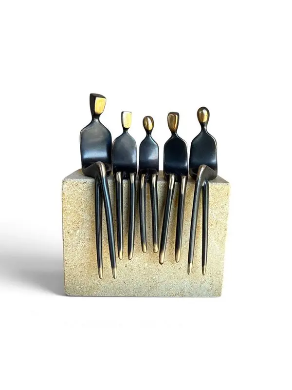 YENNY COCQ LLC Family Bronze Sculpture Modern Heirloom