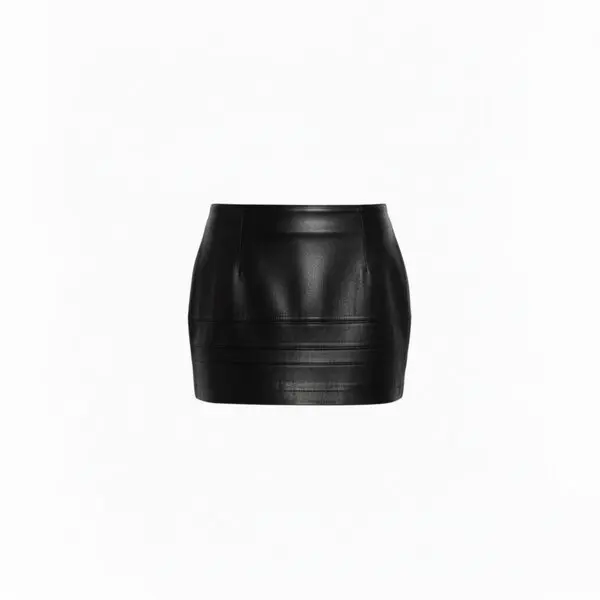 RUKO B Lambskin Leather Mini Skirt