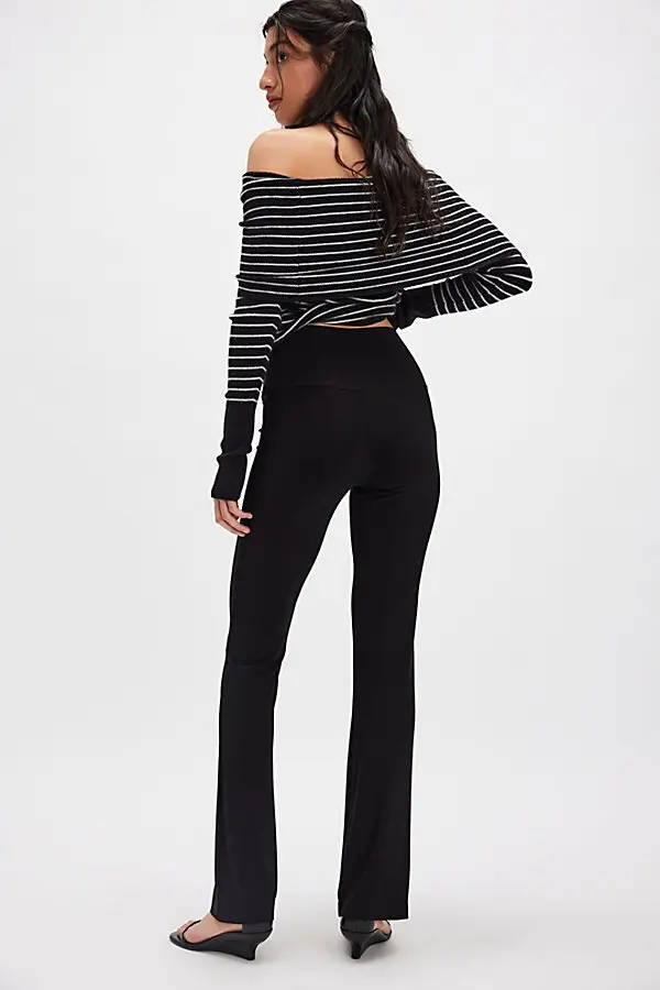 Norma Kamali High-rise Bootcut Pull-on Trousers