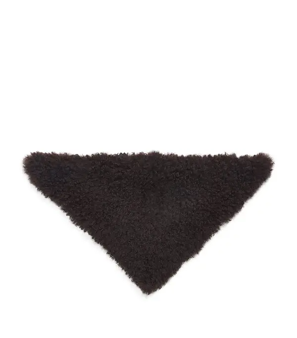 YVES SALOMON Long Hair Lambswool Bandana