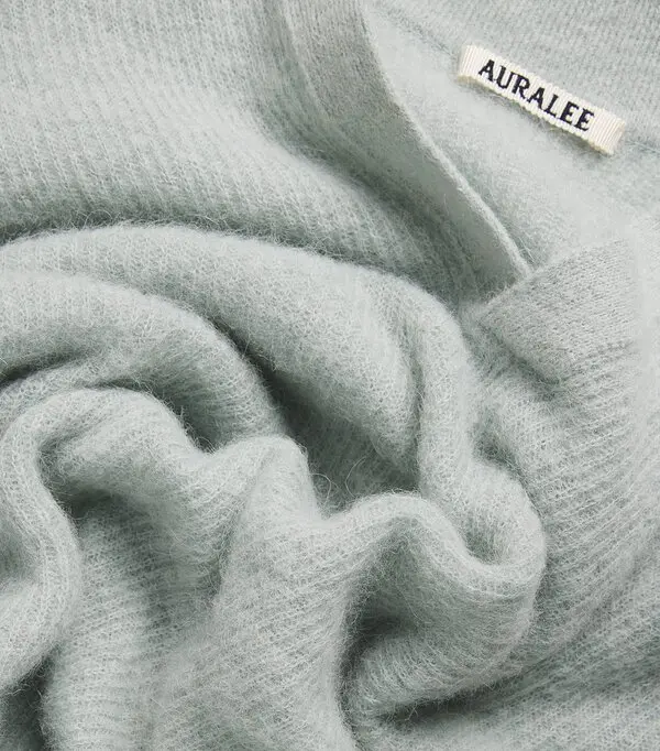 Auralee Alpaca-blend Skipper Polo Sweater