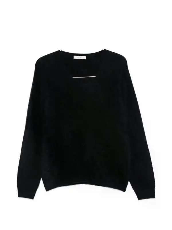 IVORY PARIS Dolly V-neck Sweater - Black