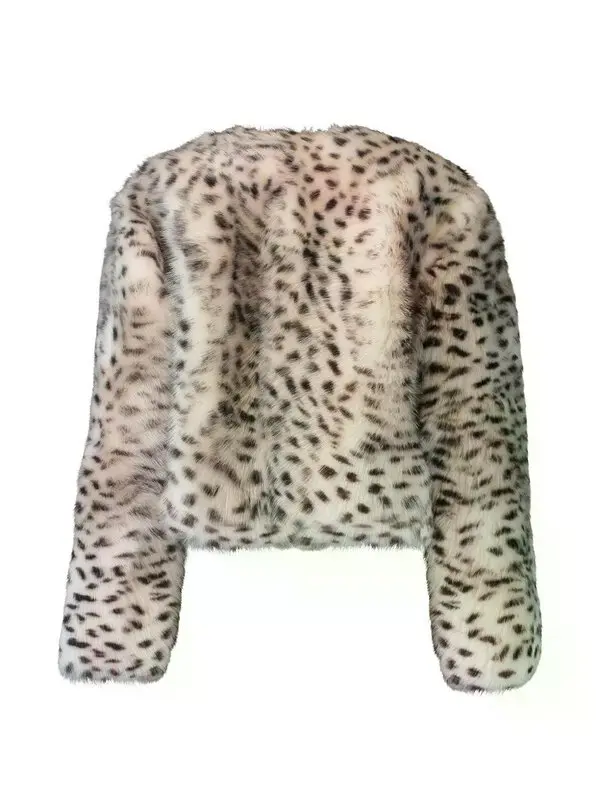 SUSAN BENDER Leopard-print Shearling Jacket