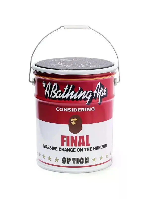 SAINT MXXXXXX X A Bathing Ape Can Stool - Red