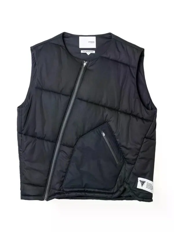 YOSHIOKUBO Asymmetrical Zip-up Padded Gilet