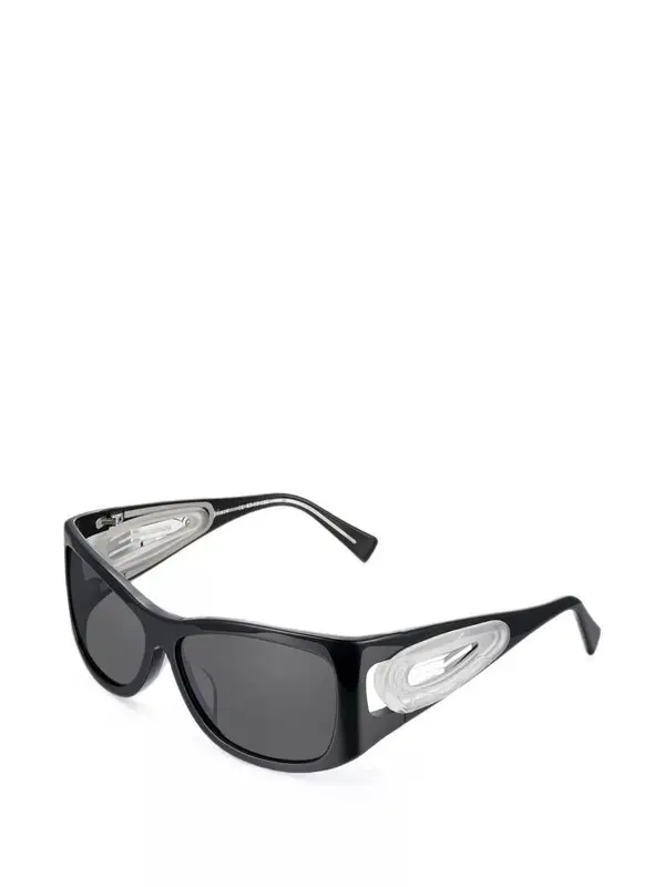 YVMIN Hair-clip Rectangle-frame Sunglasses
