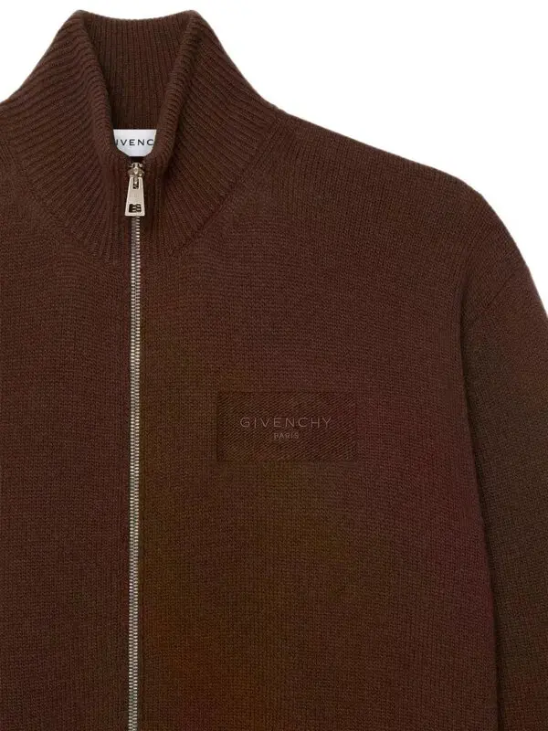 Givenchy Couture Seam Zipped Cardigan - Brown