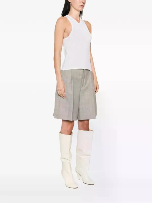 EMERSON RENALDI Square-neck Sleeveless Vest - Neutrals