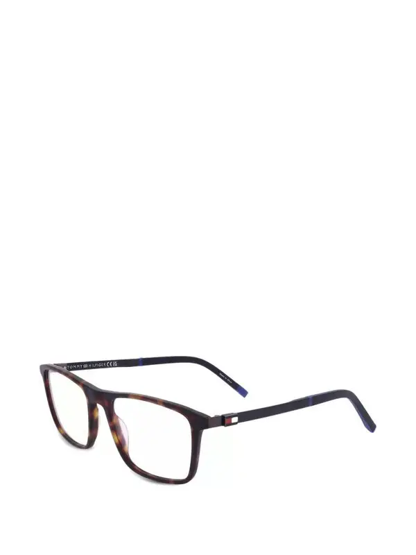 Tommy Hilfiger Tortoiseshell-effect Rectangle-frame Eyeglasses - Brown