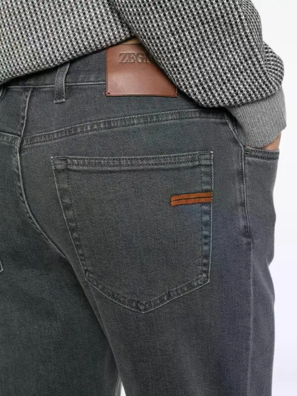 Zegna Logo-patch Straight-leg Jeans