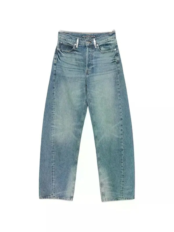 Alexander Wang Crystal-embellished Wide-leg Jeans