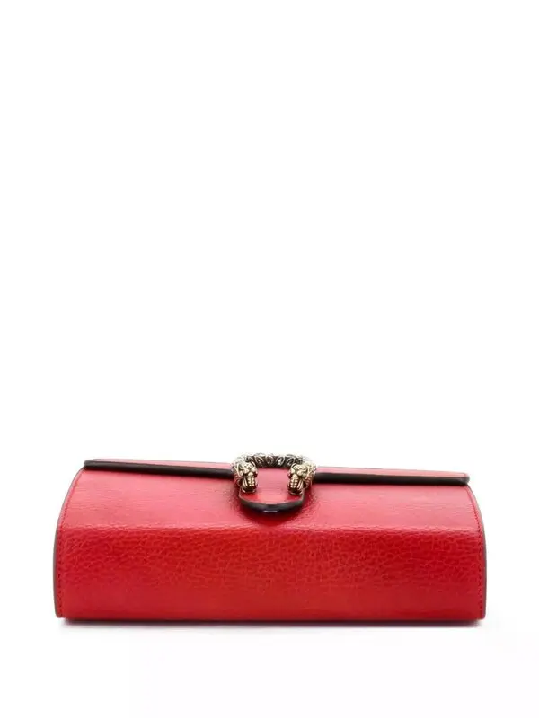 Gucci Dionysus Chain Wallet Leather With Embellished Detail Small Crossbody Bag - Red