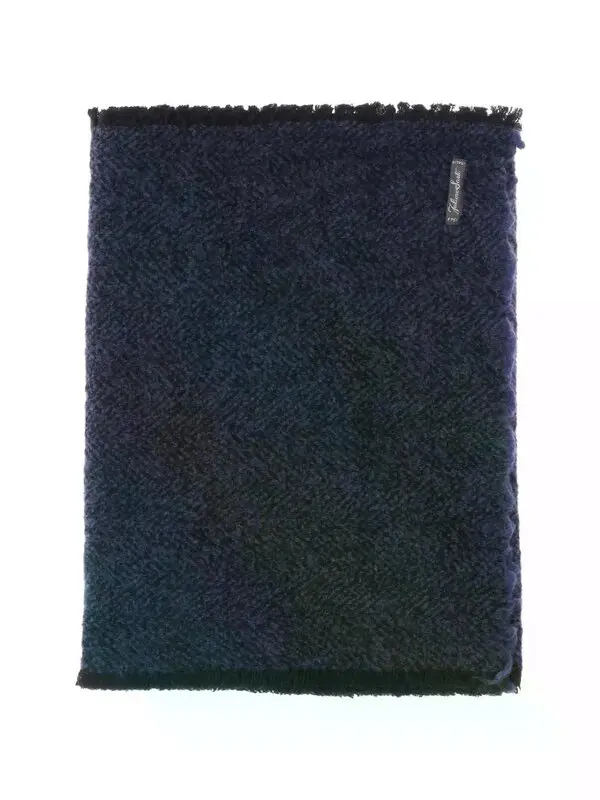 Faliero Sarti Resky Herringbone-pattern Fringed Scarf