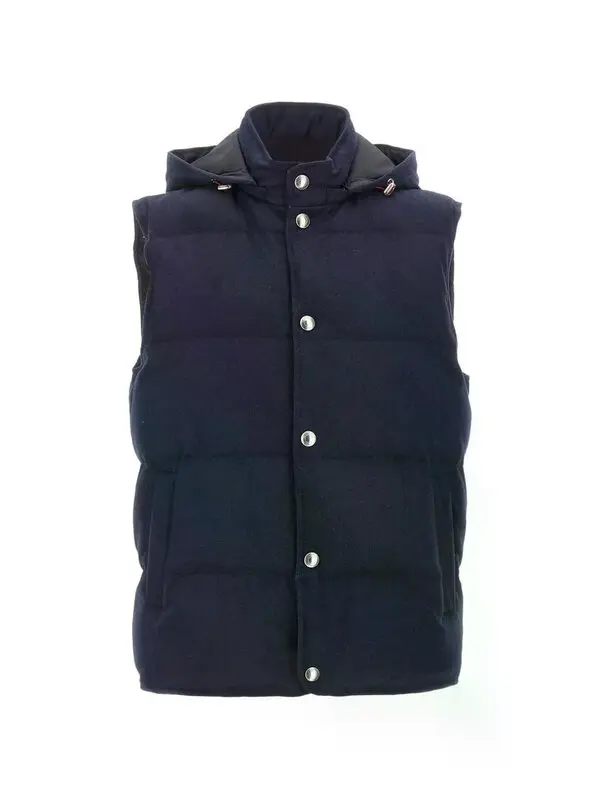 Eleventy Hooded Cashmere Gilet
