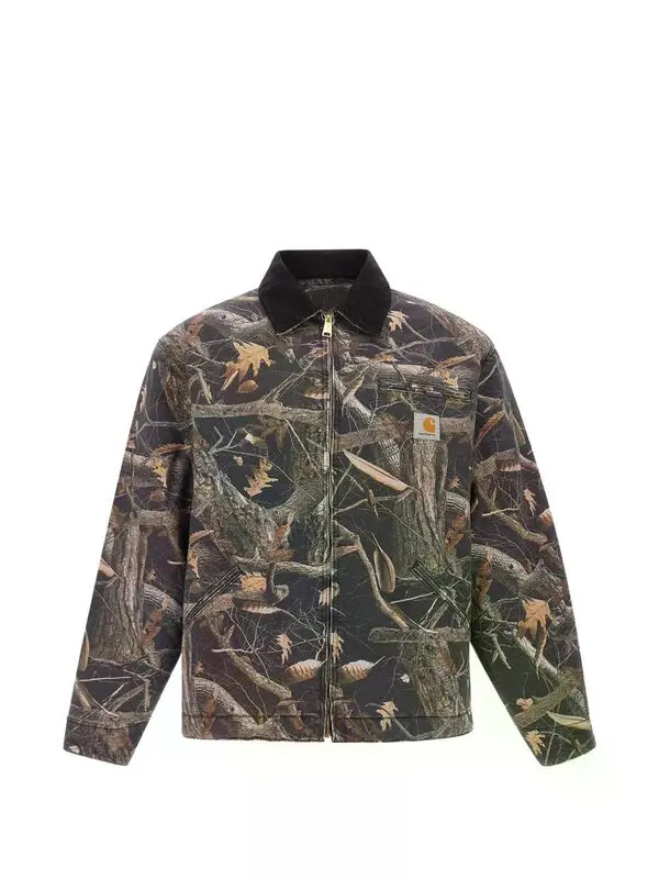 Carhartt Work In Progress Leaf-print Corduroy Collar Jacket