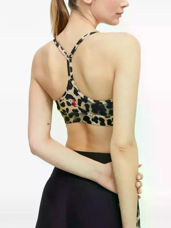 P.E Nation Fundamental Leopard-print Sports Bra
