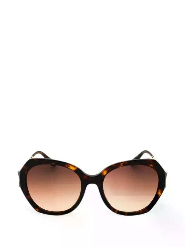 Chopard Oversized Geometric-frame Sunglasses - Brown
