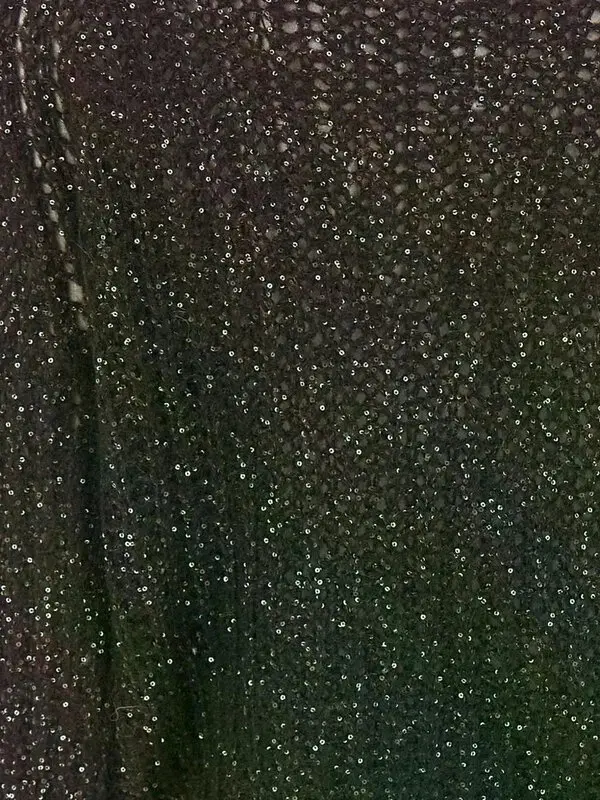 KAOS Sequin-embellished Openwork-knit Sweater