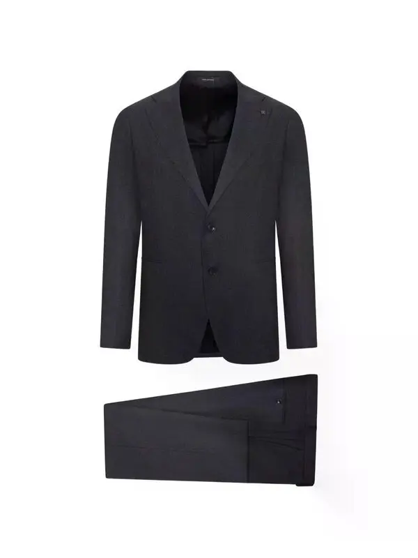 Tagliatore Single-breasted Wool Tailored Suit - Black