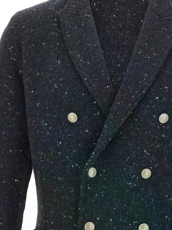 Eleventy Double-breasted Knit Blazer