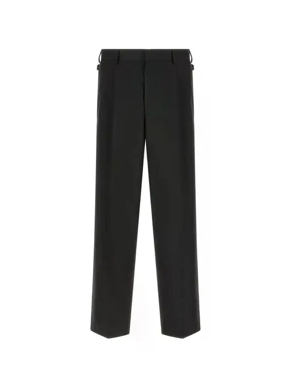 CELLAR DOOR Nev Pleated Straight-leg Trousers