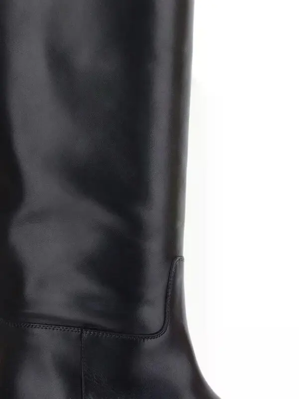 POEVE Strap-detail Leather Boots