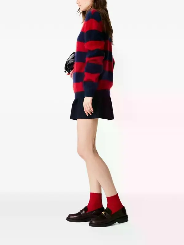 Maje Fluffy Jumper With Poplin Collar