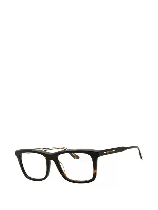 Calvin Klein Rectangle Frame Eyeglasses - Brown