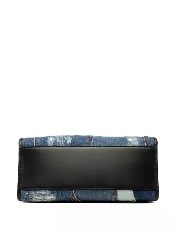 Dolce & Gabbana 2010-2026 Denim Patchwork Logo Shopper Tote Satchel