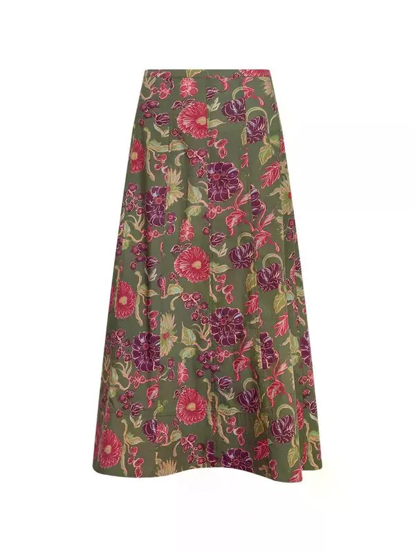 Tanya Taylor Tavia Floral-print Midi Skirt - Green