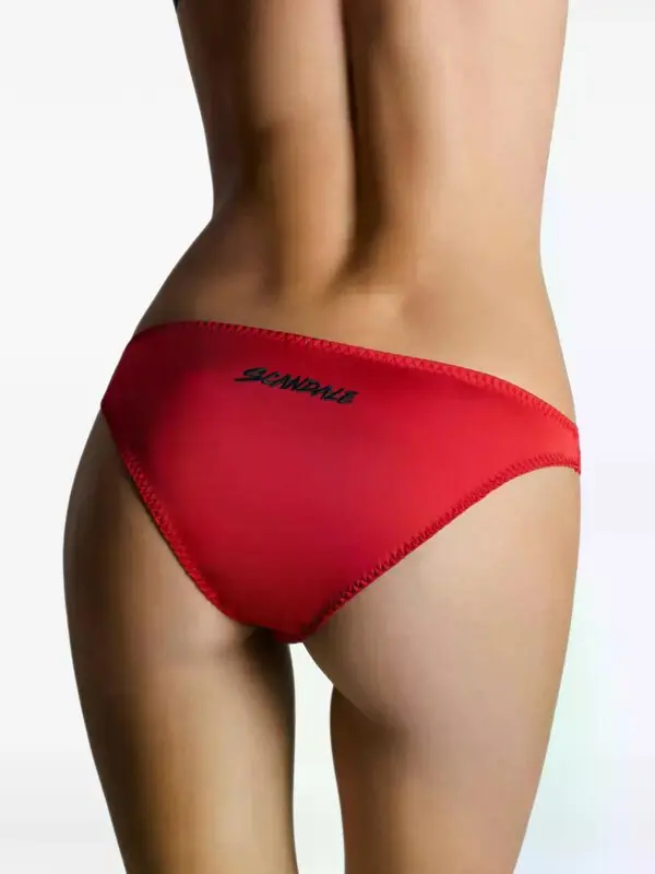 SCANDALE Dédicace Embroidered Satin Briefs