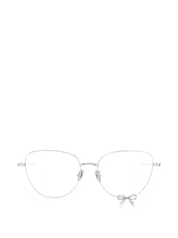 YVMIN Paradise Bow-detail Crystal-embellished Glasses - Silver