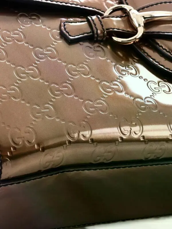 Gucci Emily Chain Flap Bag Guccissima Patent Medium Shoulder Bag