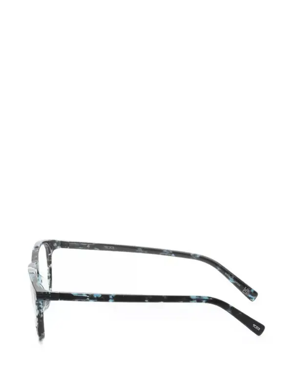 Tumi Mottled-effect Round-frame Glasses