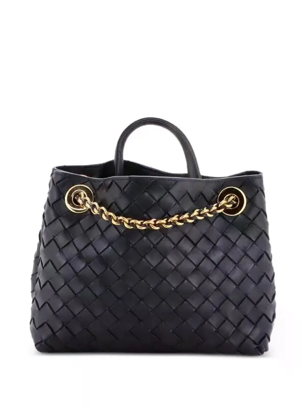 Bottega Veneta Andiamo Chain Top Handle Bag Intrecciato Nappa Small Satchel