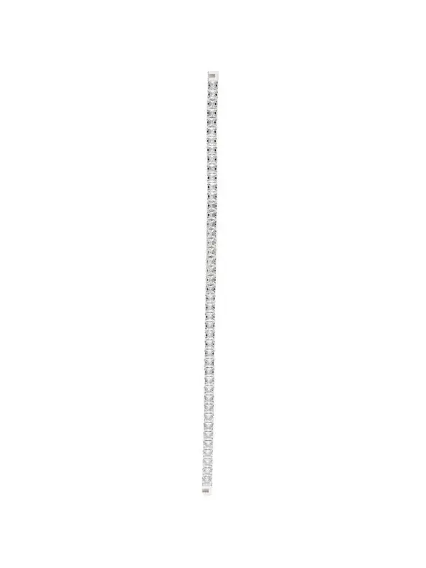 Elisabetta Franchi Tone Logo-detail Square Cut Drop Earrings - Silver