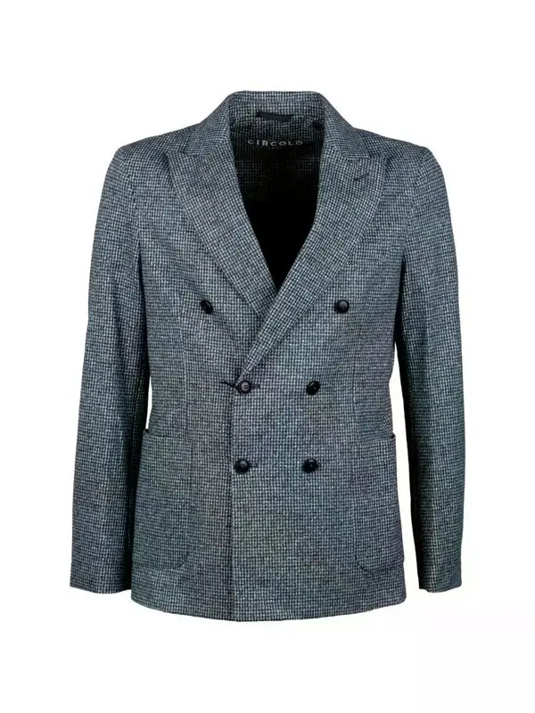 CIRCOLO 1901 Double-breasted Houndstooth Blazer