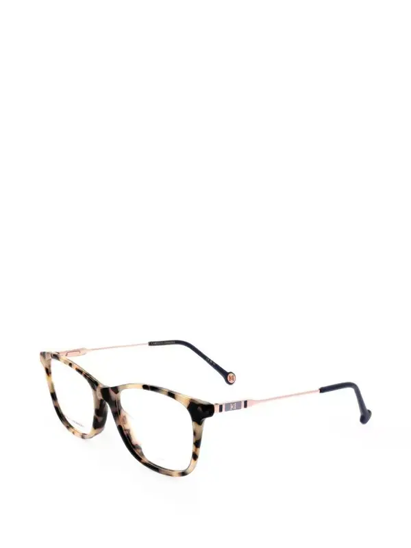 Carolina Herrera Tortoiseshell-effect Square-frame Glasses