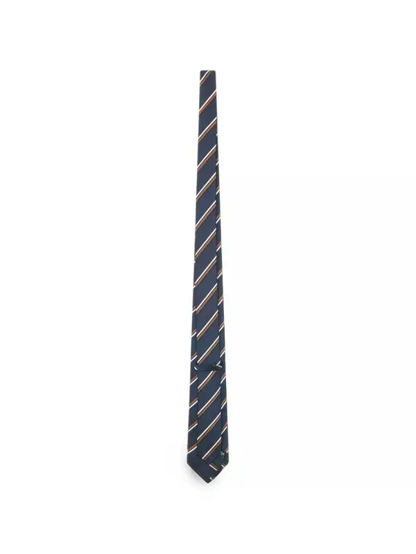 Kiton Diagonal-stripe Silk Tie