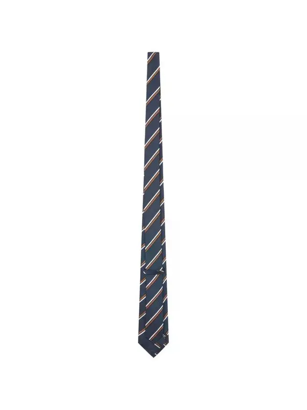 Kiton Diagonal Stripe Silk Neck Tie