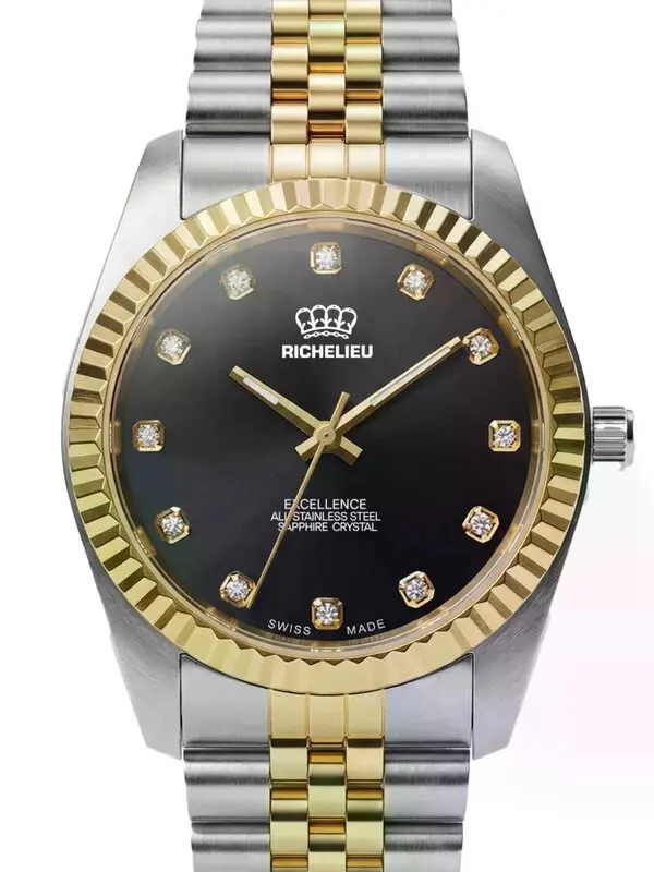 RICHELIEU SWISS Two-tone Fluted Bezel Watch