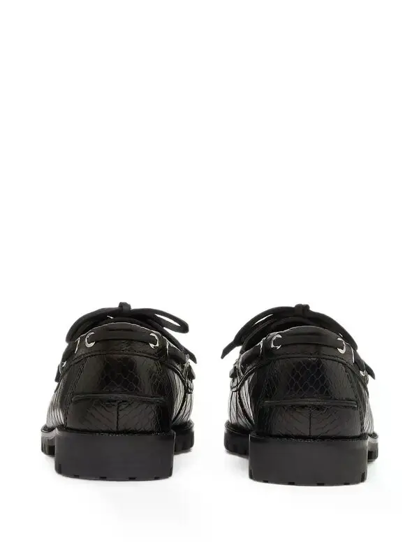 G.H.BASS Mallorie Camp Moc Croc-embossed Loafers