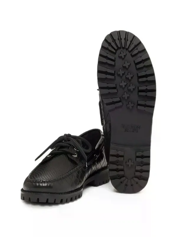 G.H.BASS Mallorie Camp Moc Croc-embossed Loafers