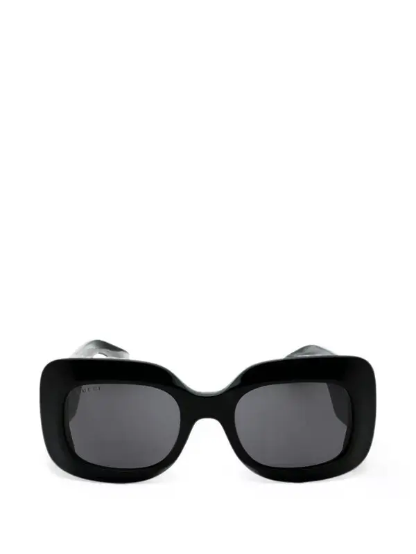 Gucci Rectangle-frame Sunglasses - Black