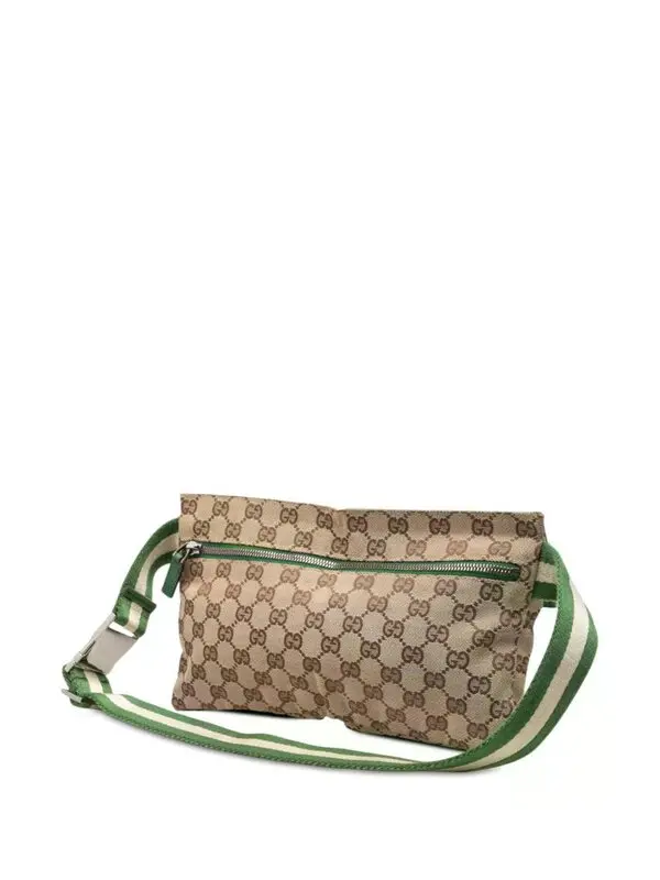 Gucci 2000-2015 Gg Canvas Web Double Pocket Belt Bag