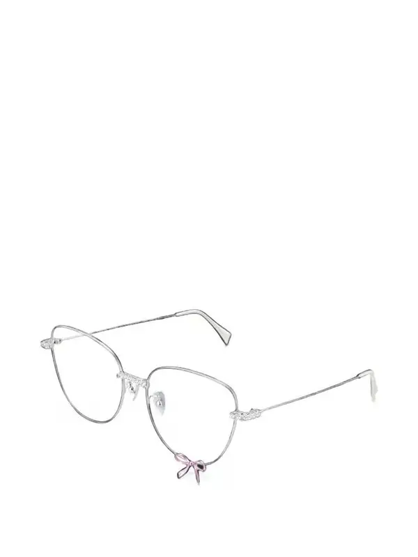 YVMIN Paradise Crystal-embellished Bowknot Glasses - Silver