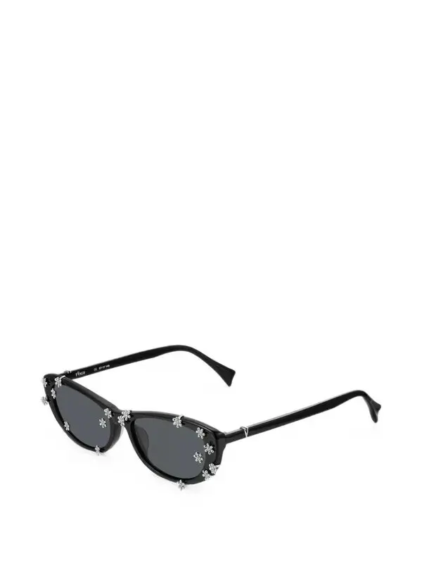 YVMIN Flower-embellished Cat-eye Sunglasses